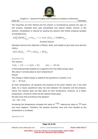 Chapter 6 general principles and processes of isolation of elements | PDF