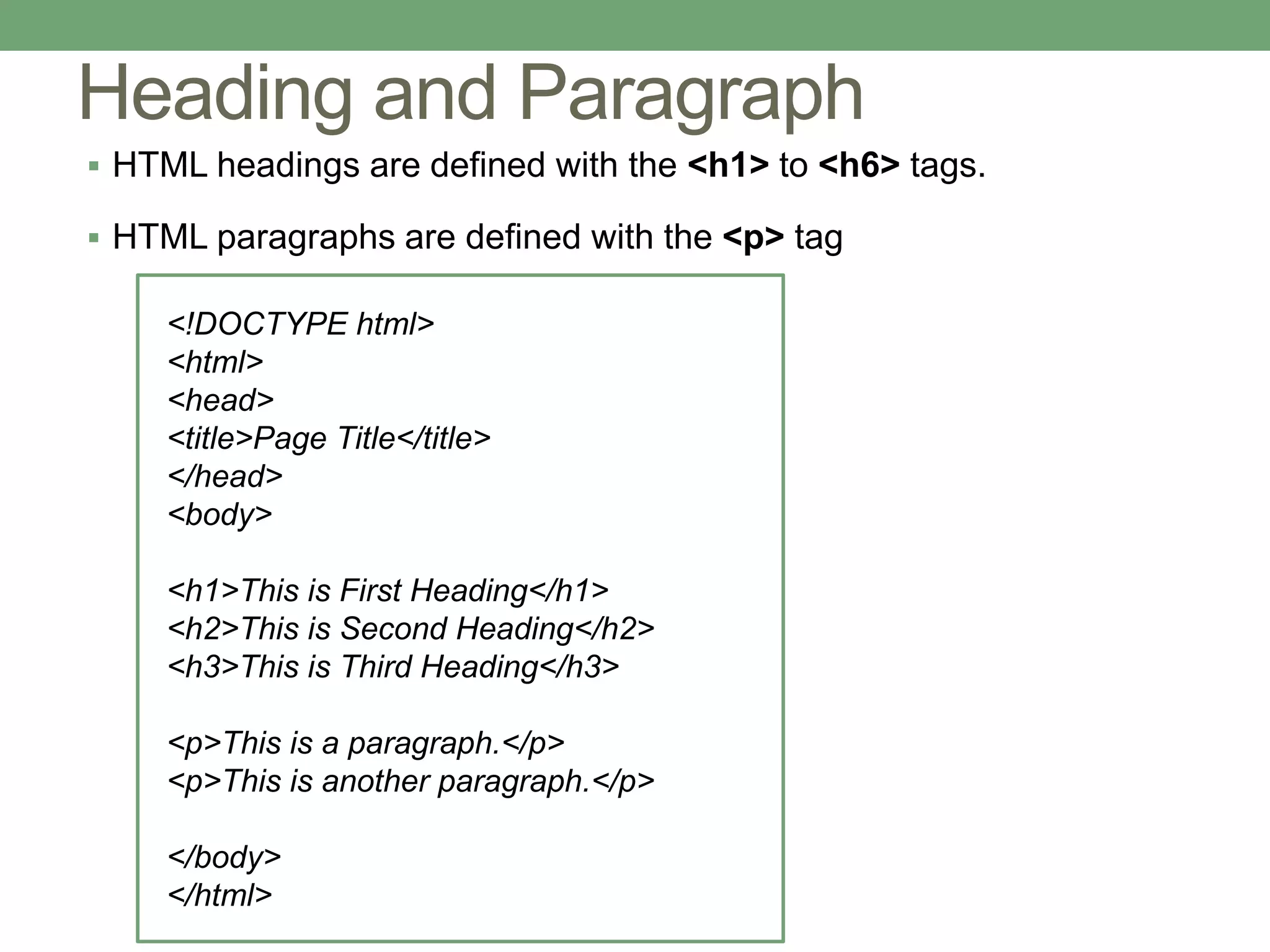 Chapter 6 html | PPTX