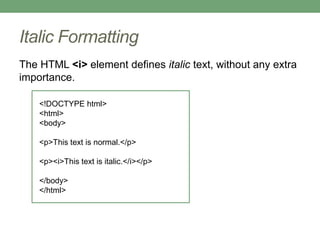 Chapter 6 html | PPTX