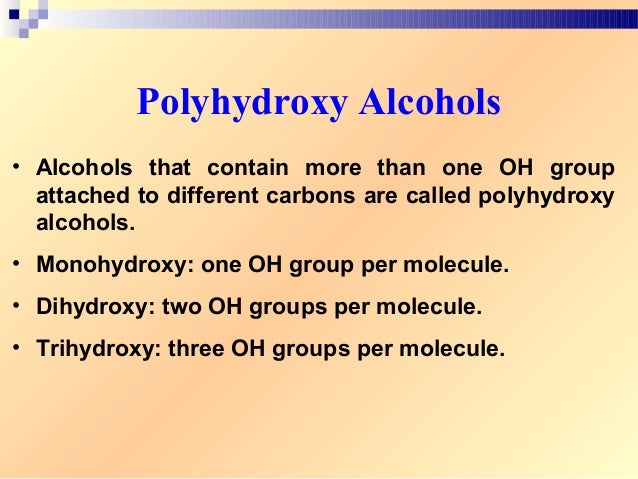 Chapter 6 hydroxyl compounds
