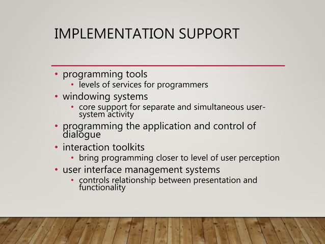 Chapter 6 implementation support | PPT