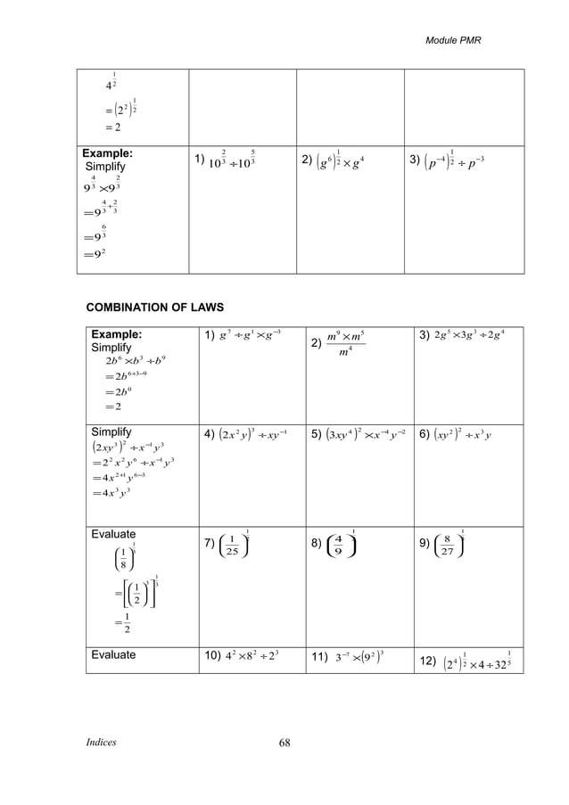 Chapter 6 indices | DOC | Physics | Science