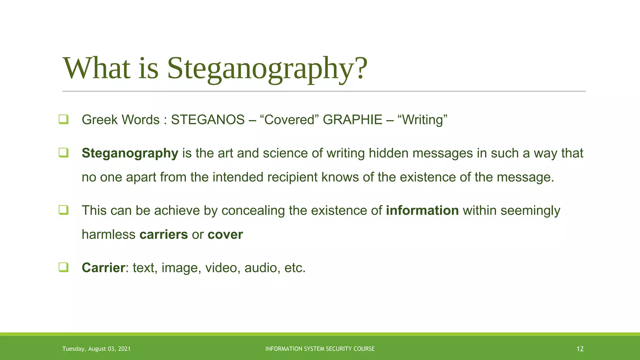Chapter 6 information hiding (steganography) | PPT
