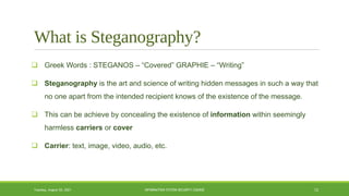Chapter 6 information hiding (steganography) | PDF