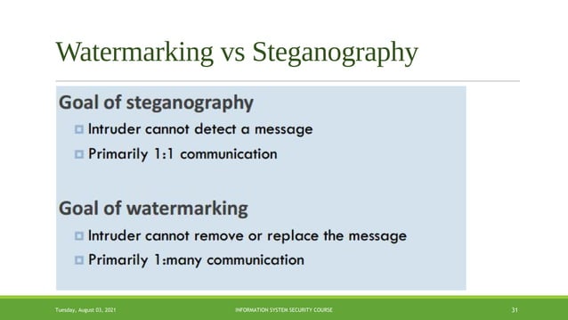 Chapter 6 information hiding (steganography) | PPT