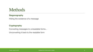 Chapter 6 information hiding (steganography) | PPT