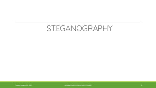 Chapter 6 information hiding (steganography) | PDF