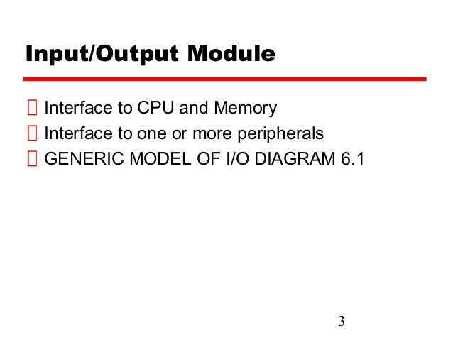Chapter 6 input output