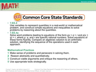 (7) Inquiry Lab - Solve One Step Addition and Subtraction Equations | PPTX