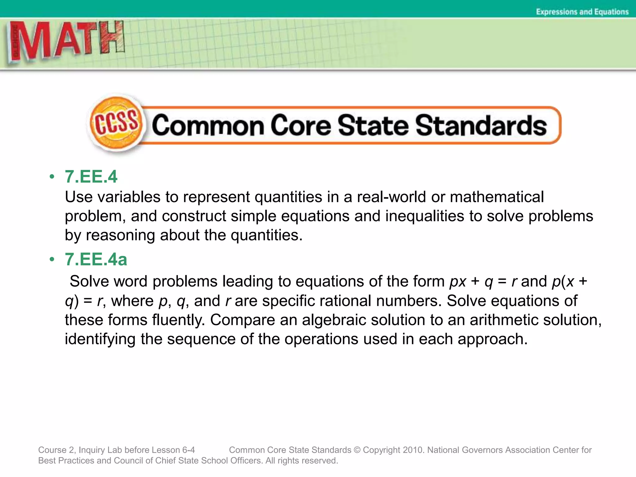 (7) inquiry Lab - Solve Two Step Equations | PPTX