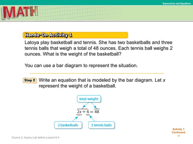 (7) inquiry Lab - Solve Two Step Equations | PPTX | Participant Sports ...