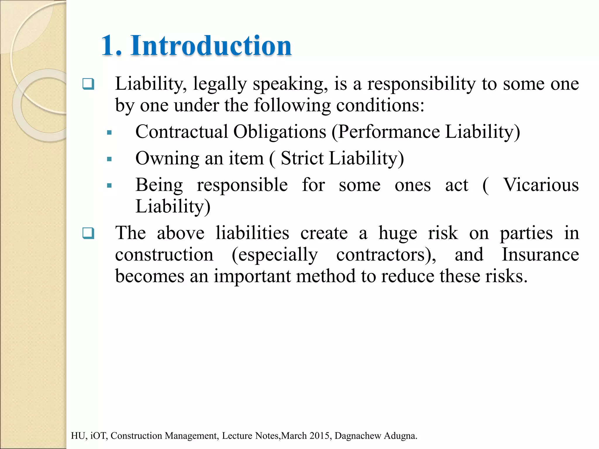 chapter 6 Insurance in Construction Industry lecture 7.ppt