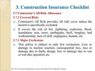 chapter 6 Insurance in Construction Industry lecture 7.ppt