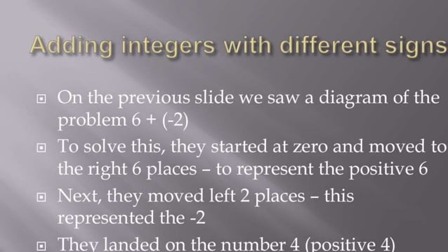 Chapter 6 integers By Vishal.M SVCS | PPTX