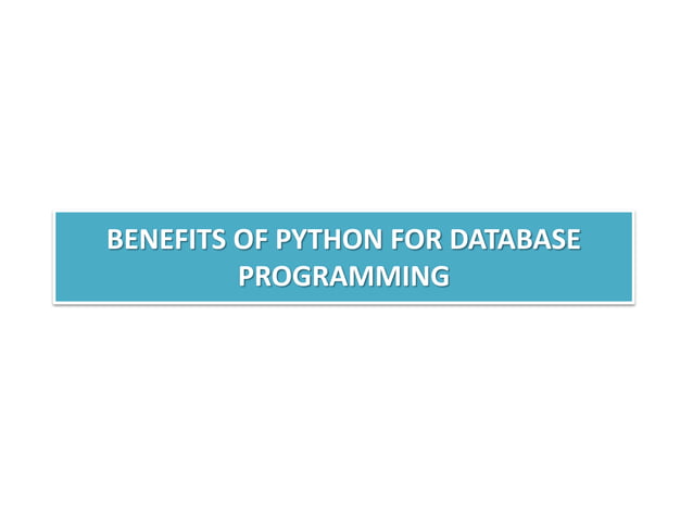 Chapter 6 Interface Python with MYSQL.pptx | Databases | Computer ...