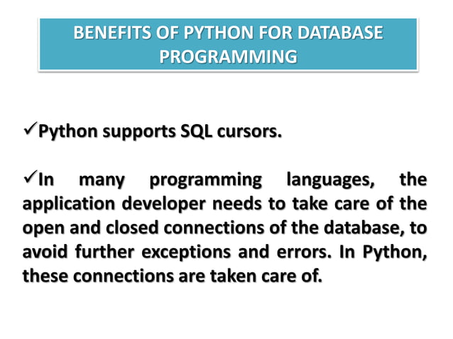 Chapter 6 Interface Python with MYSQL.pptx | Databases | Computer Software and Applications
