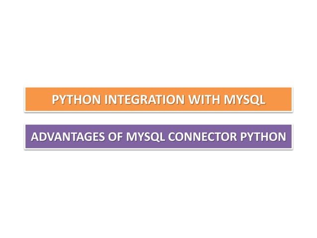 Chapter 6 Interface Python with MYSQL.pptx | Databases | Computer ...