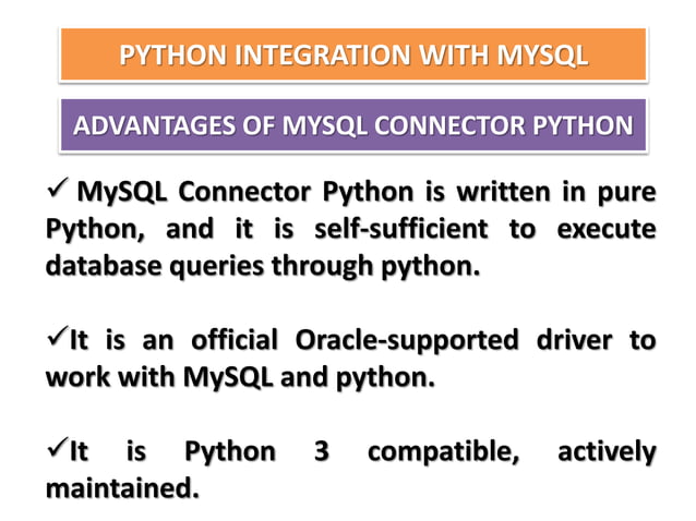 Chapter 6 Interface Python with MYSQL.pptx | Databases | Computer ...