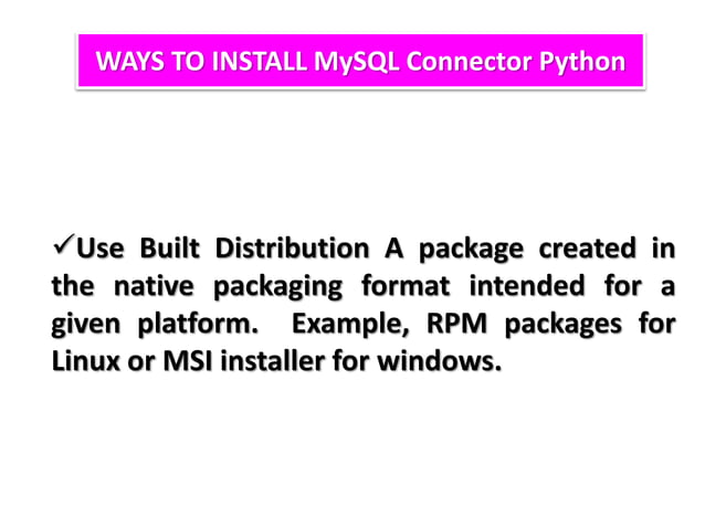 Chapter 6 Interface Python with MYSQL.pptx | Databases | Computer ...