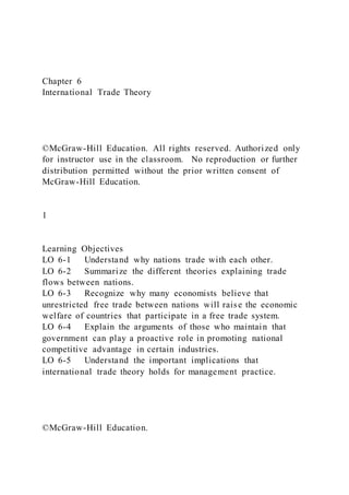 Chapter 6International Trade Theory©McGraw-Hill Educ | DOCX