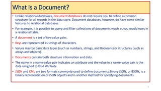 Chapter 6(introduction to documnet databse) no sql for mere mortals | PPTX