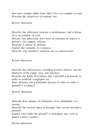 Chapter 6Introduction to LawLearning Objectives (1 of 2) | PDF