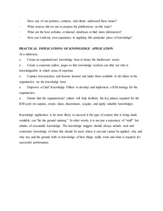 Chapter 6 km knowledge app | DOCX