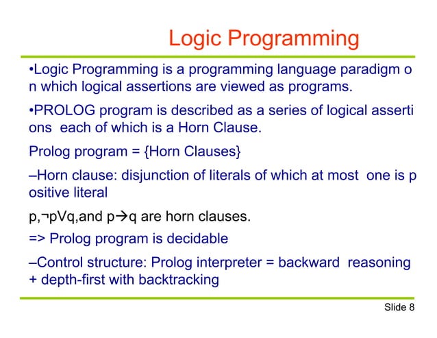 knowledge representation using rules | PPTX | Programming Languages | Computing