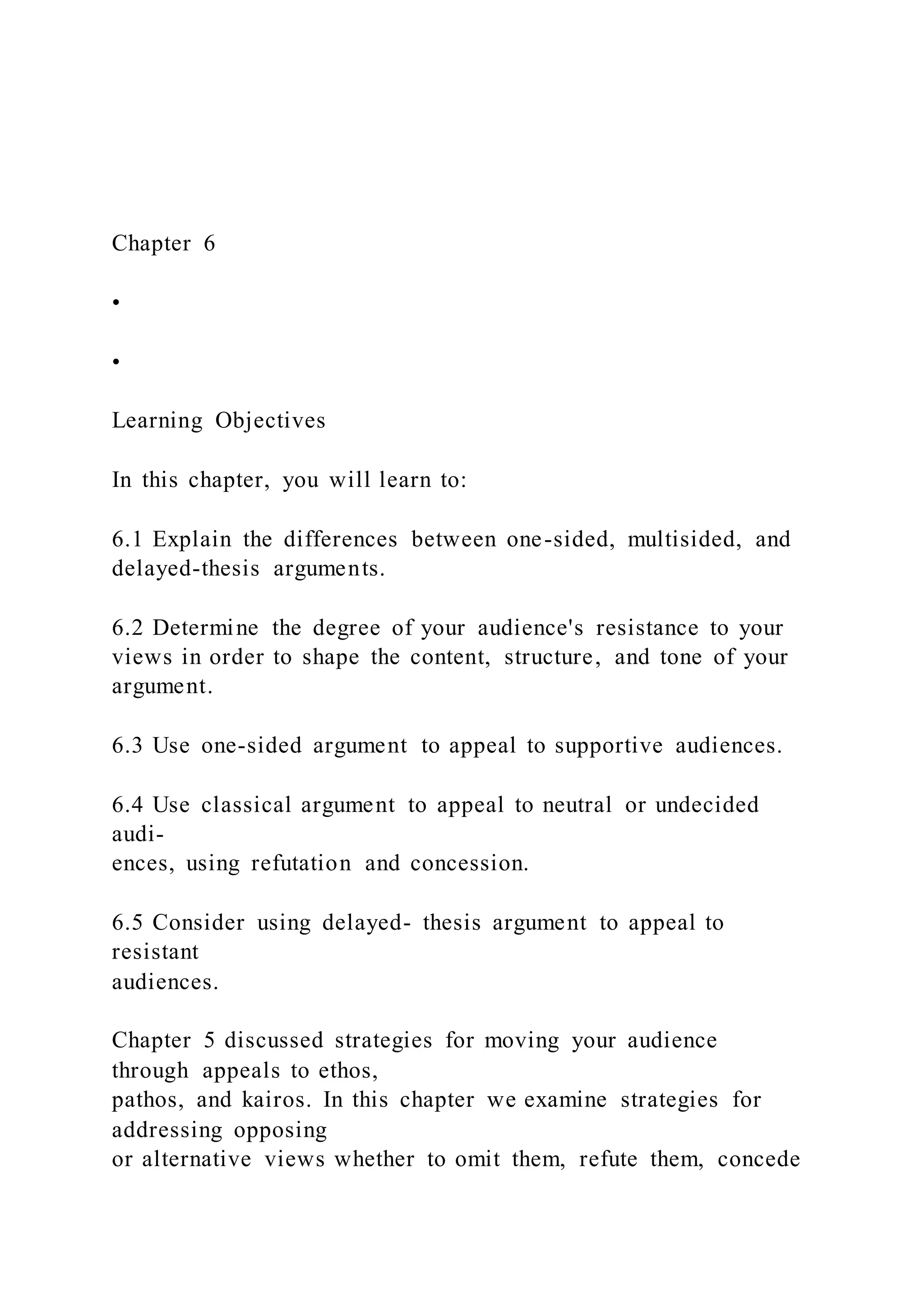 Chapter 6 • • Learning Objectives In this chap | DOCX