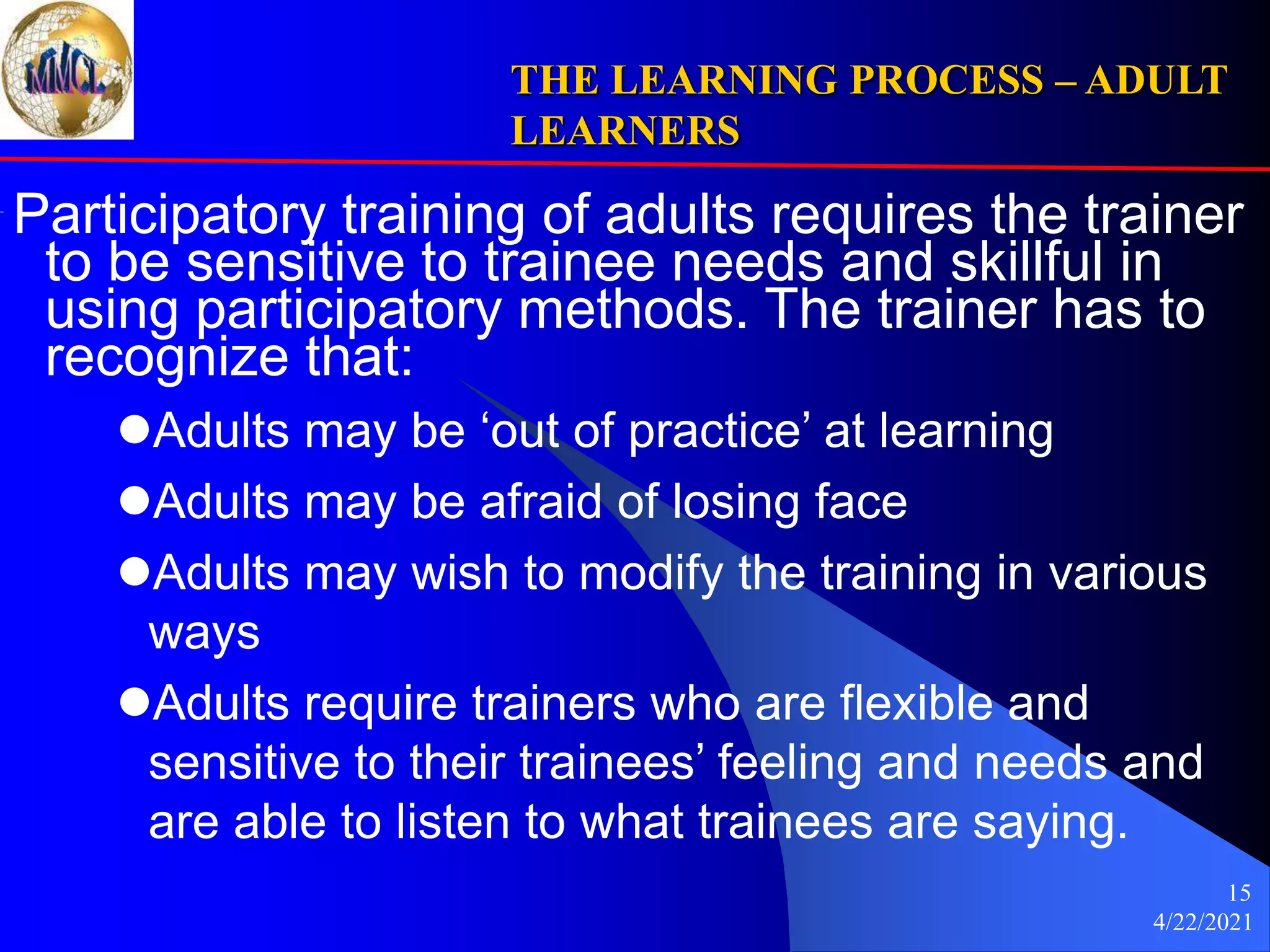Chapter 6: Learning Process Adult Learners | PPT