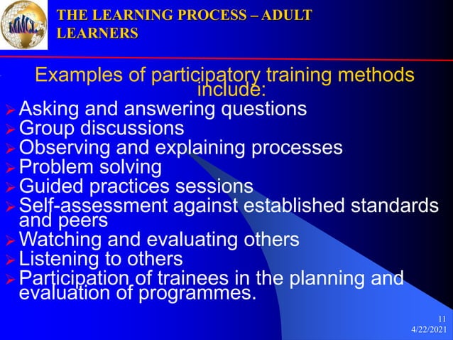 Chapter 6: Learning Process Adult Learners | PPT | Workshops and ...