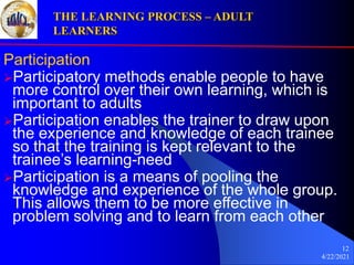 Chapter 6: Learning Process Adult Learners | PPT