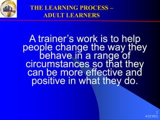 Chapter 6: Learning Process Adult Learners | PPT