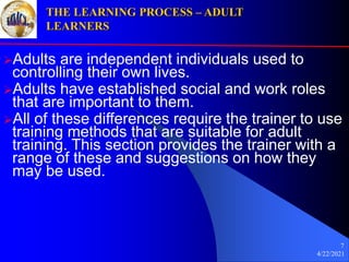 Chapter 6: Learning Process Adult Learners | PPT