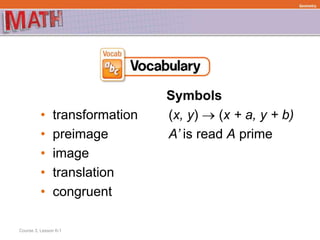 (8) Lesson 6.1 - Translations | PPTX | Geography | Science