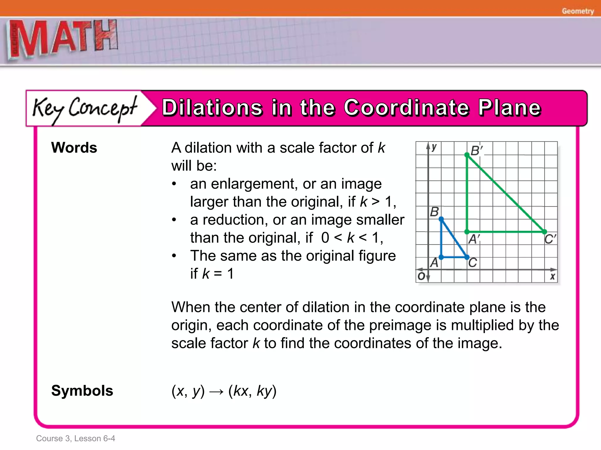 (8) Lesson 6.4 - Dilations | PPTX