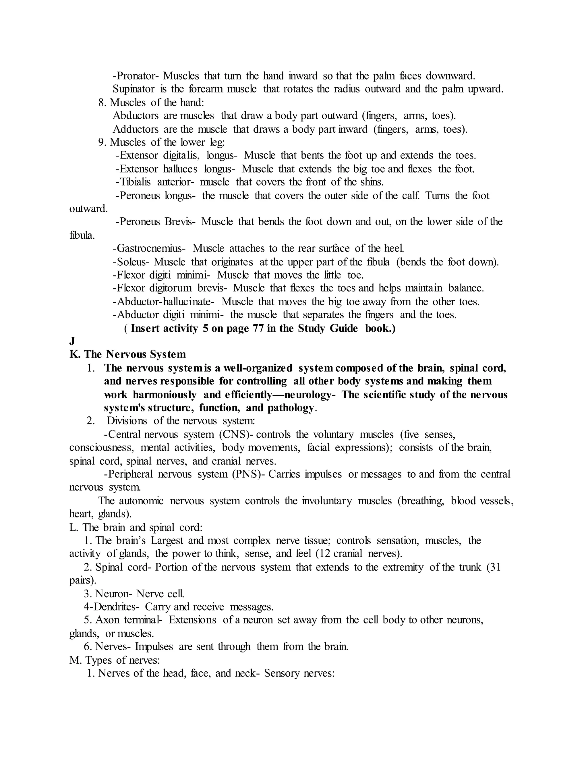 Chapter 6 lesson plan general anatomy and physiology | DOCX