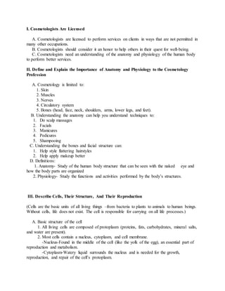 Chapter 6 lesson plan general anatomy and physiology | DOCX