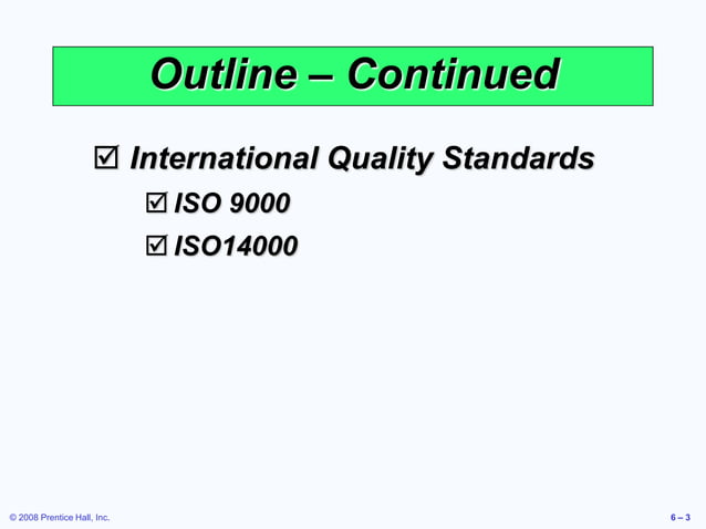 Pertemuan 11 Chapter 6 management quality | PPT | Business Operations | Business