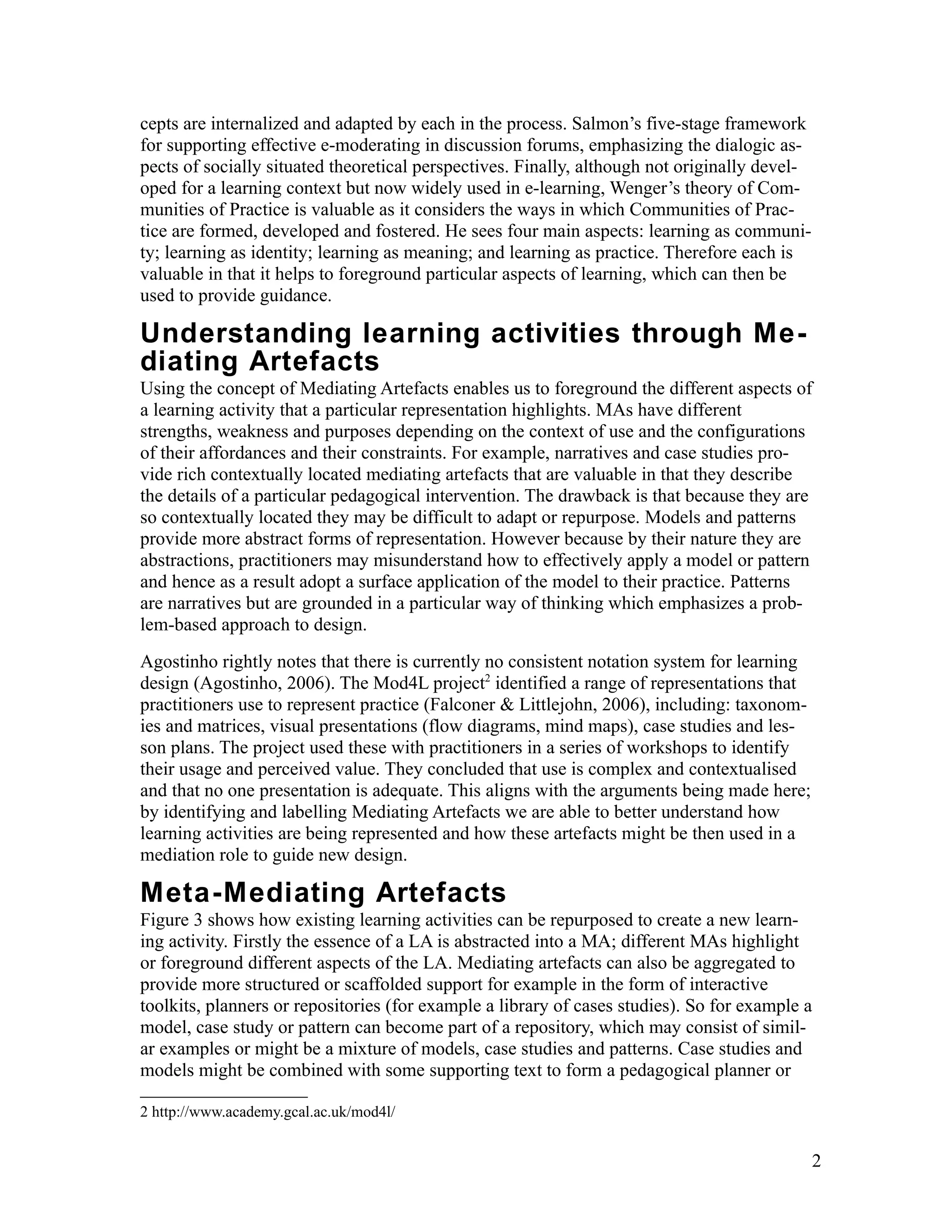 Chapter 6 mediating artefacts | DOC