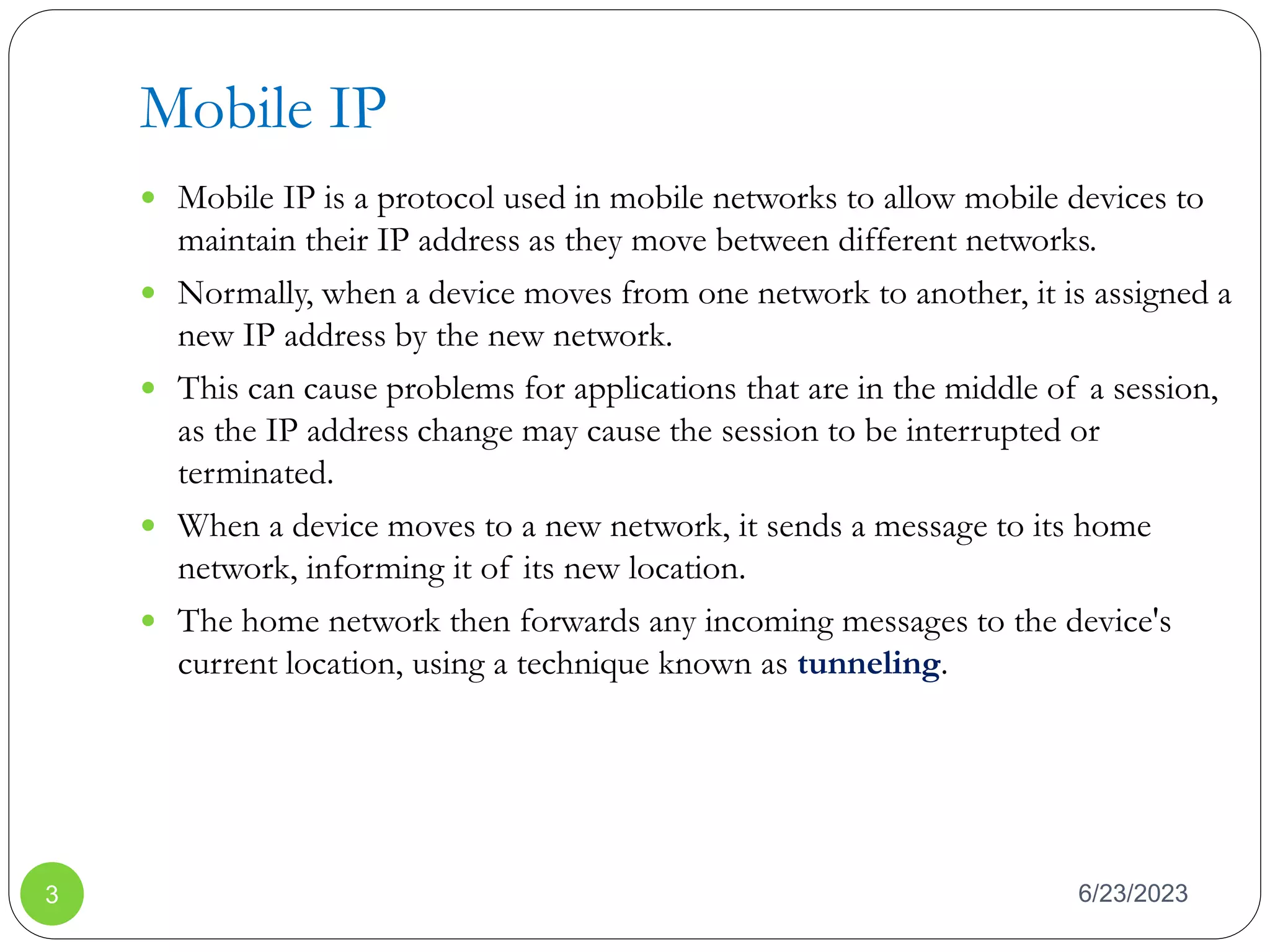 Chapter 6 Mobile IP.pptx | Free Download