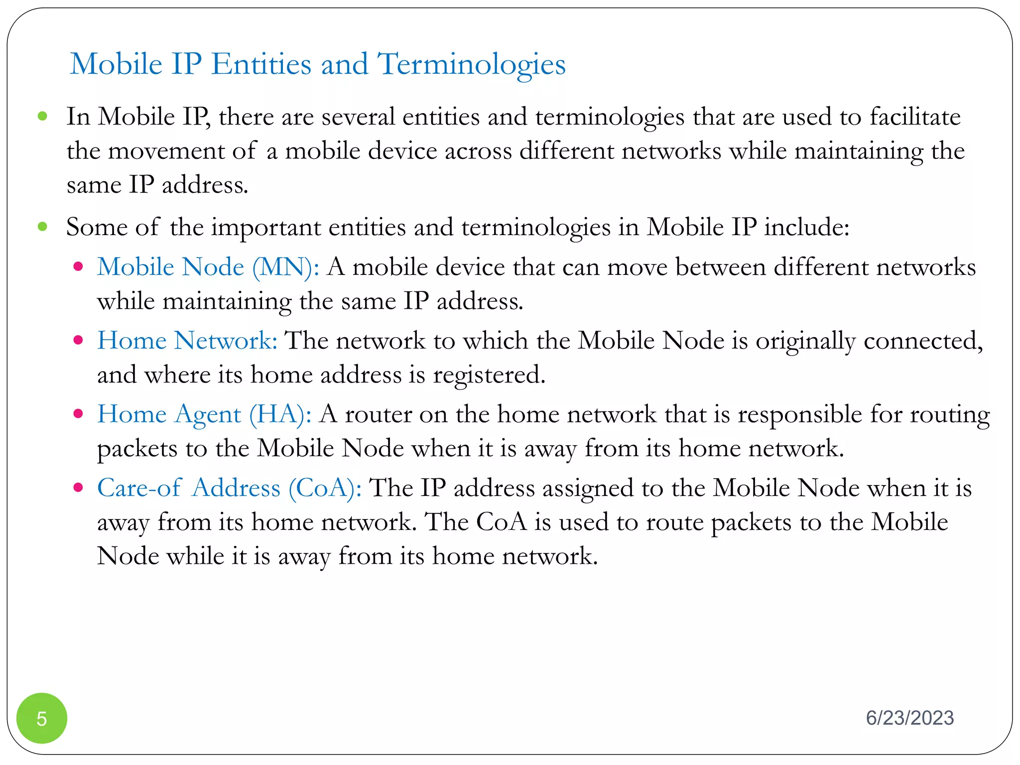 Chapter 6 Mobile IP.pptx | Free Download