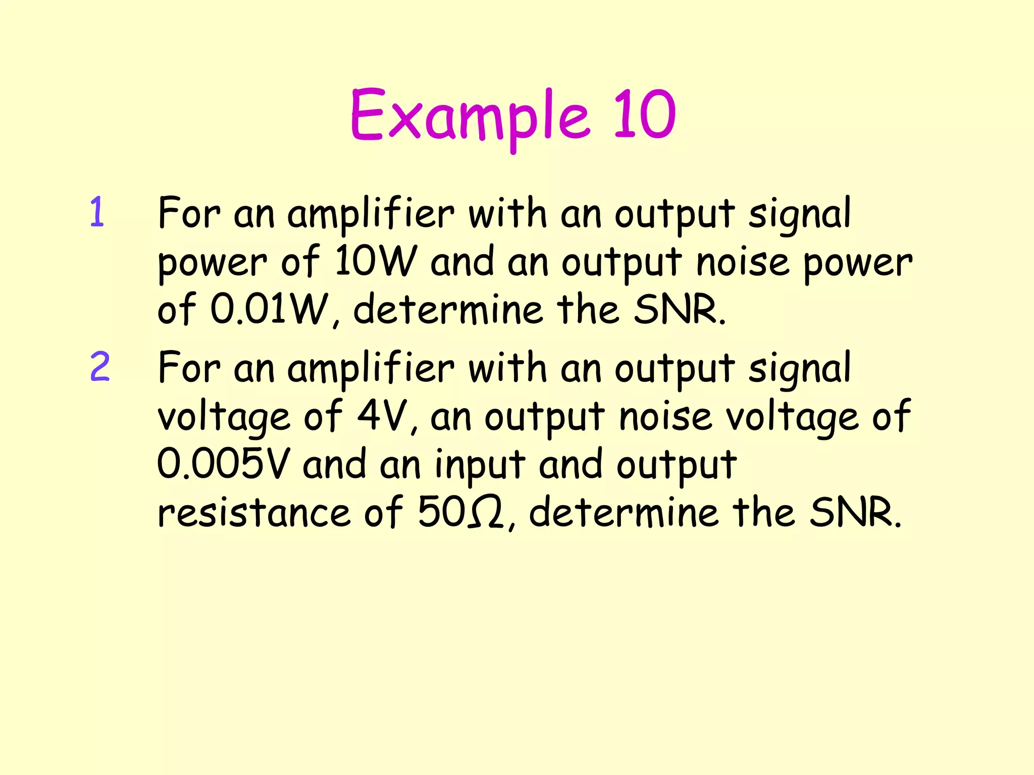 Communication Engineering - Chapter 6 - Noise | PPT
