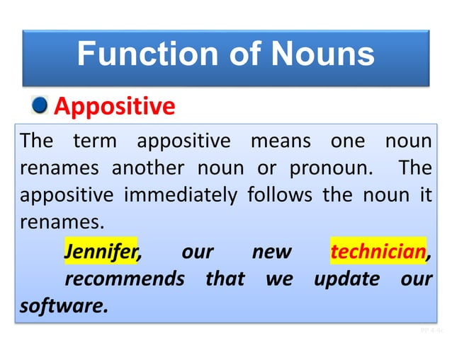 Nouns & Their Functions | PPTX