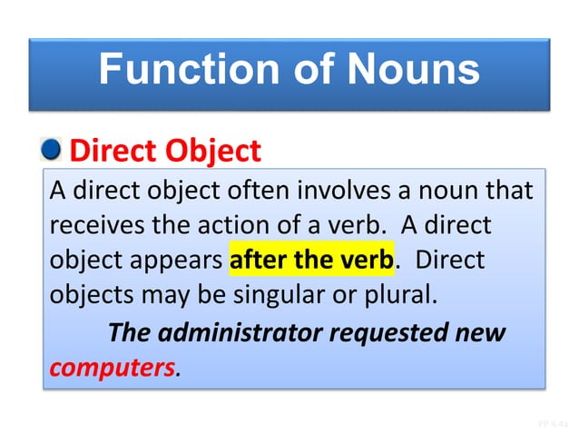 Nouns & Their Functions | PPTX