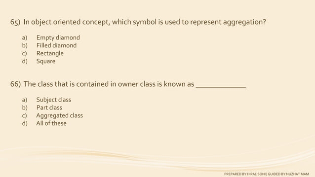 Std 12 Computer Chapter 6 object oriented concept important mcqs | PPTX | Programming Languages ...