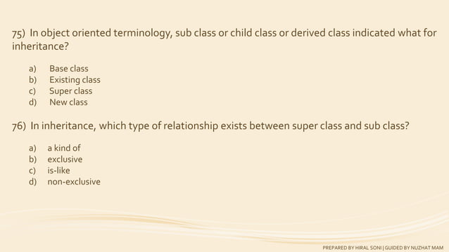 Std 12 Computer Chapter 6 object oriented concept important mcqs | PPTX ...