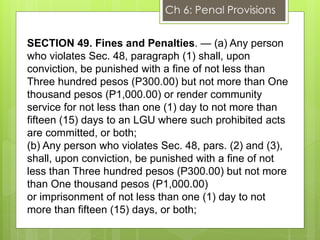 Chapter 6 penal provisions | PPTX