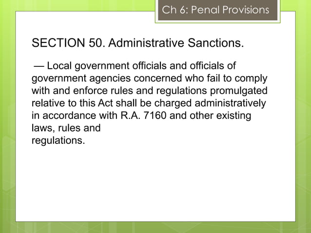 Chapter 6 penal provisions | PPT