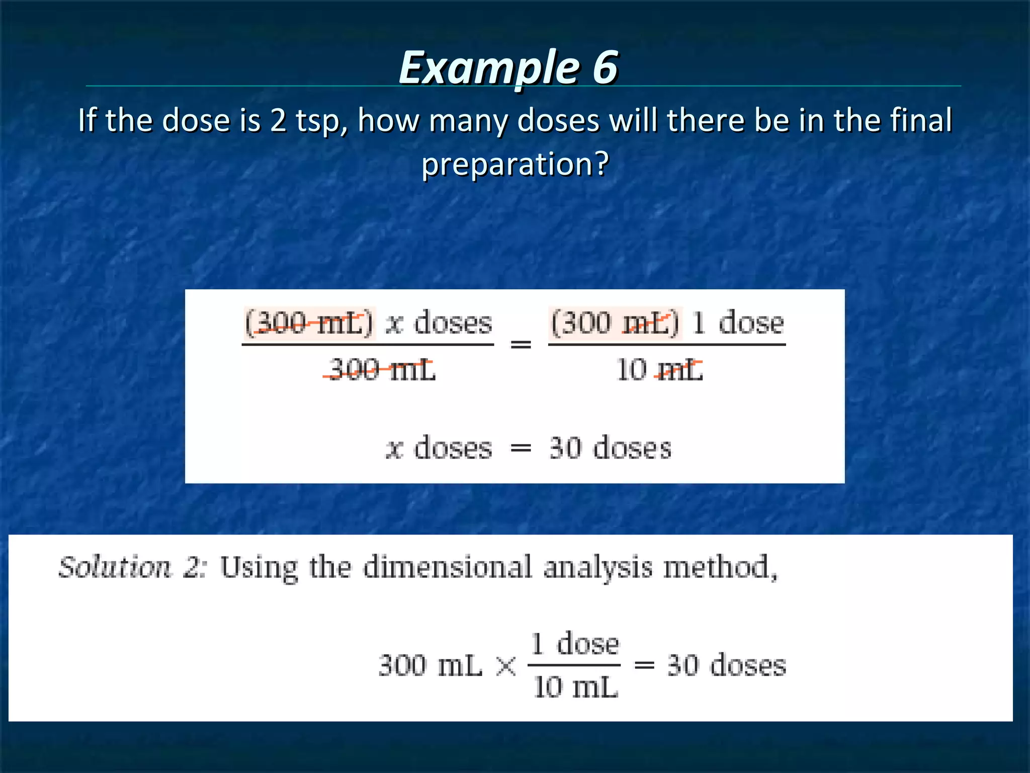 Chapter 6 pharmacy calculation | PPT